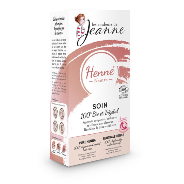 Soins BIO et Végétal - Henné neutre - Les Couleurs de Jeanne Soins BIO et Végétal - Henné neutre - Les Couleurs de Jeanne